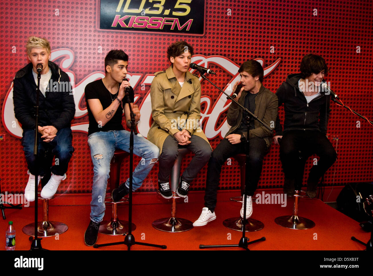 Niall Horan, Zayn Malik, Louis Tomlinson, Liam Payne, Harry Styles British boy band One ...