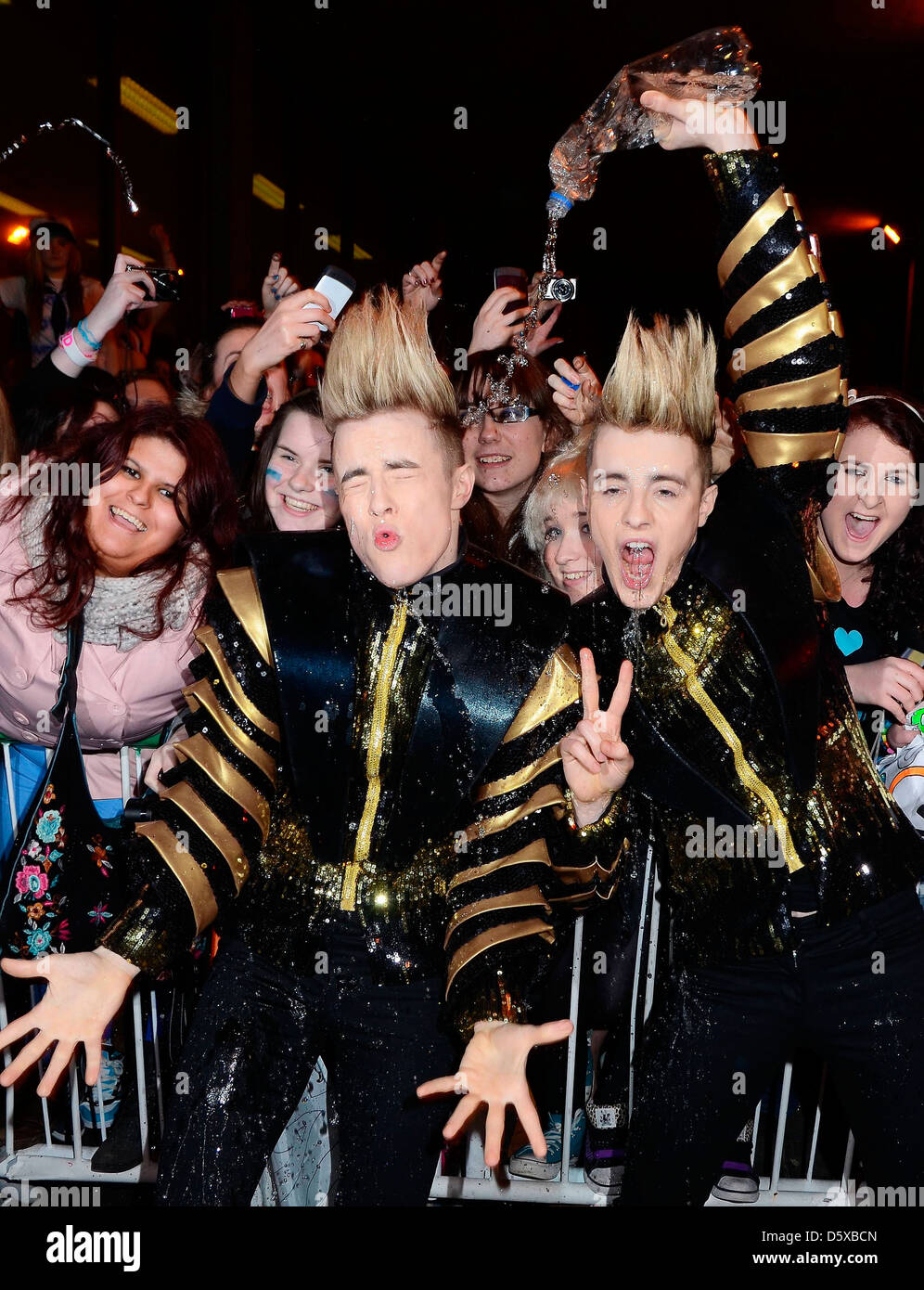 The Jedward Twins Jedward fans celebrate John & Edward Grime's song ...