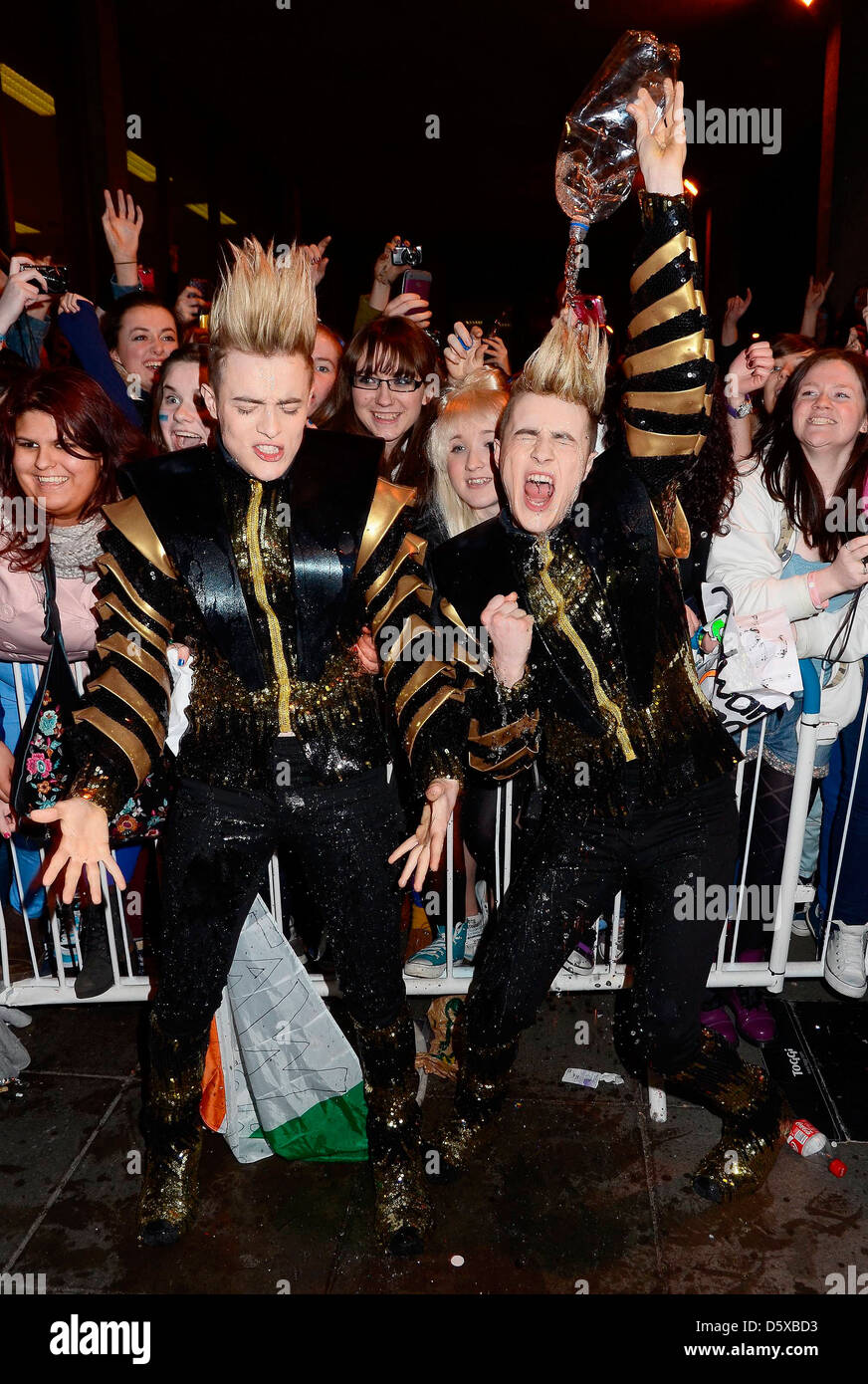 The Jedward Twins Jedward fans celebrate John & Edward Grime's song ...