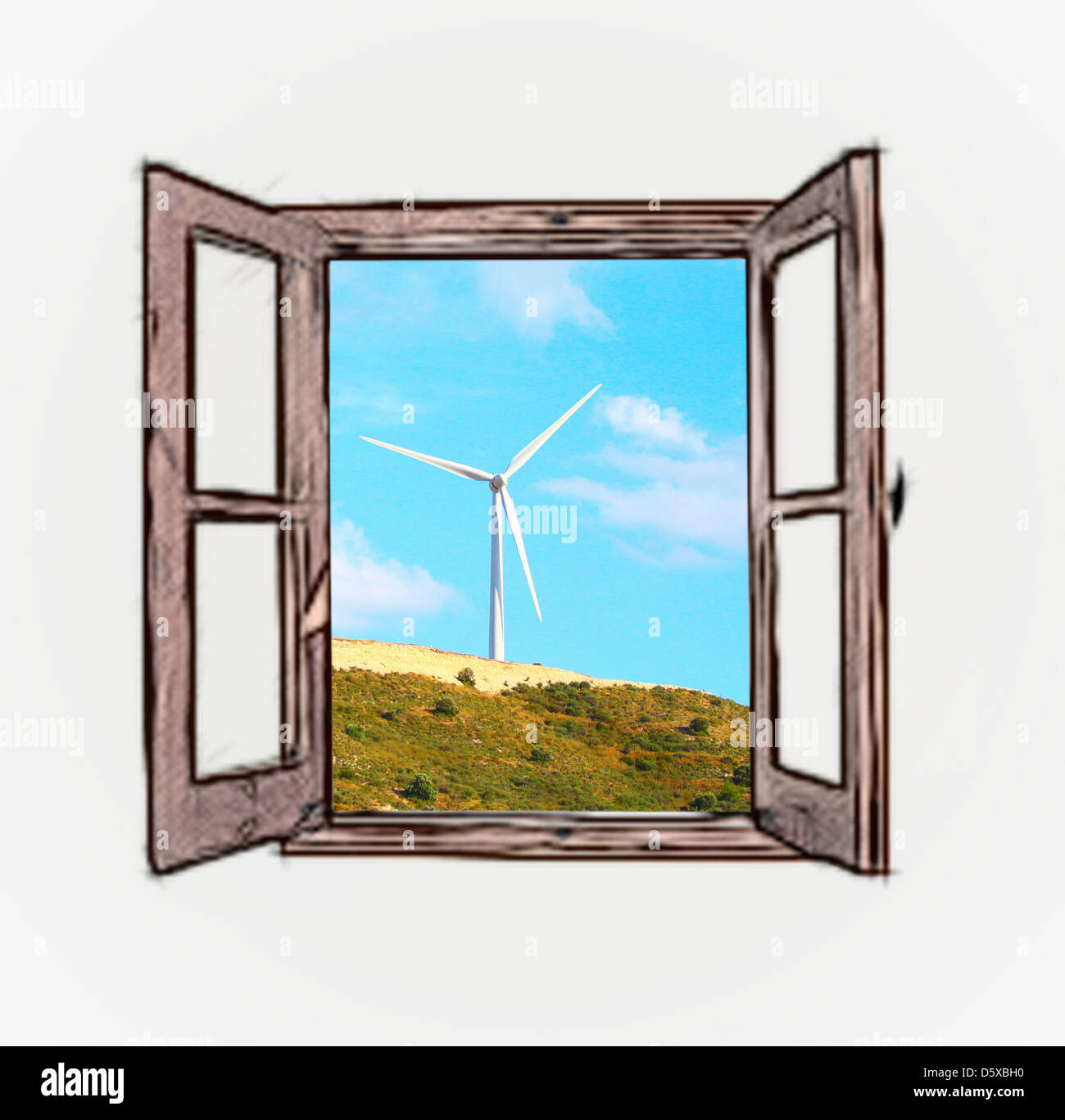 Watercolor mountain pencil drawing hi-res stock photography and images ...