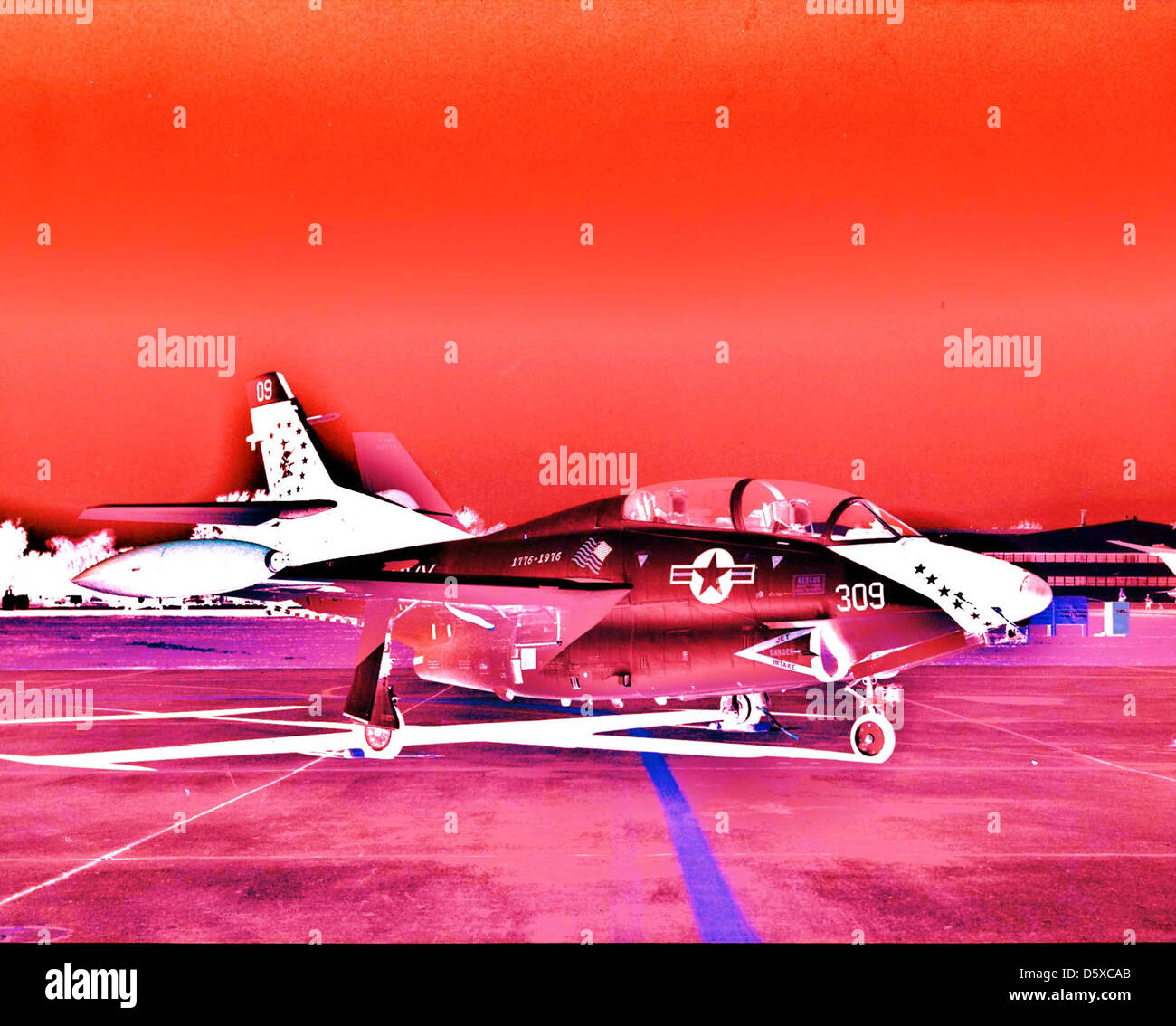 A North American T-2C "Buckeye" Training Squadron (VT) 23, painted in a ...