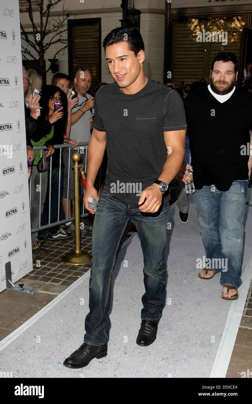 Mario Lopez at The Grove to celebrate the release of Jennifer Lopez's ...