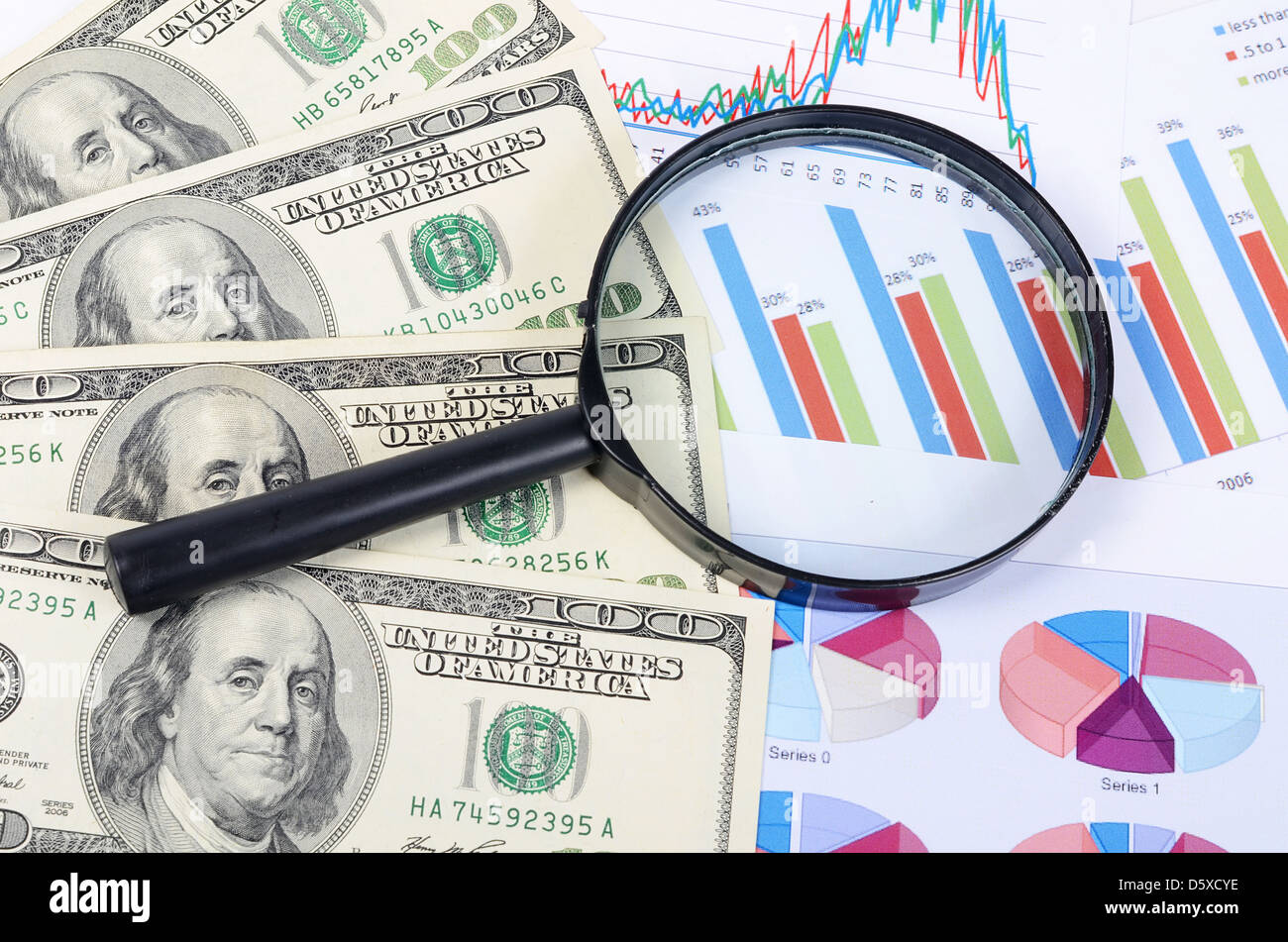 Stock market graph dollar banknotes hi-res stock photography and images ...