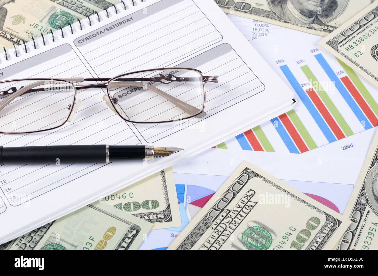 Stock market graph dollar banknotes hi-res stock photography and images ...