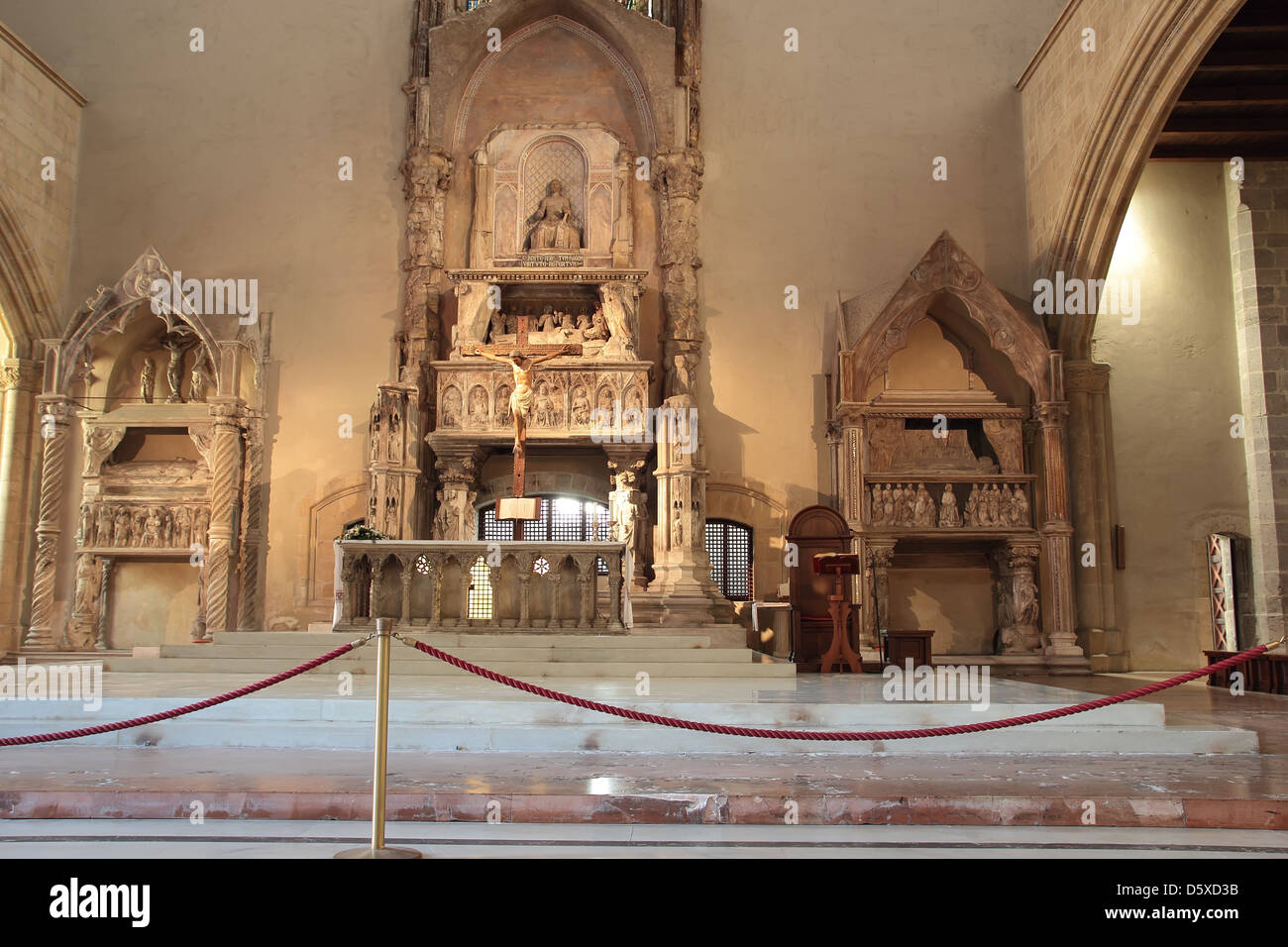 Santa Chiara altar in Naples Stock Photo - Alamy