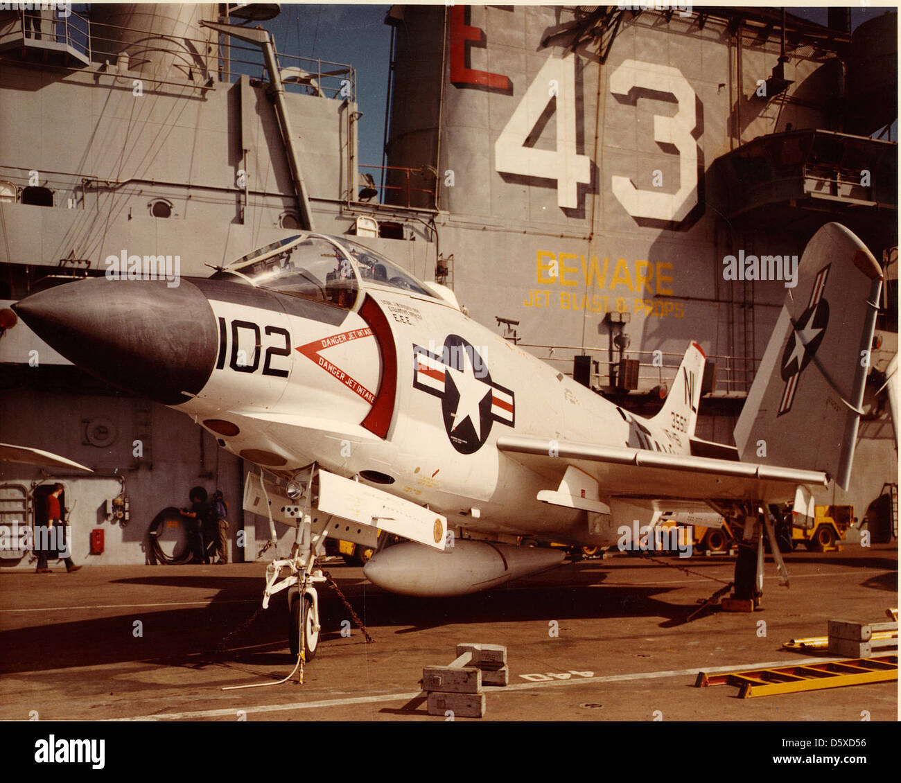 A McDonnell F3H-2 "Demon" of FS 151 (VF-151) pictured against the ...