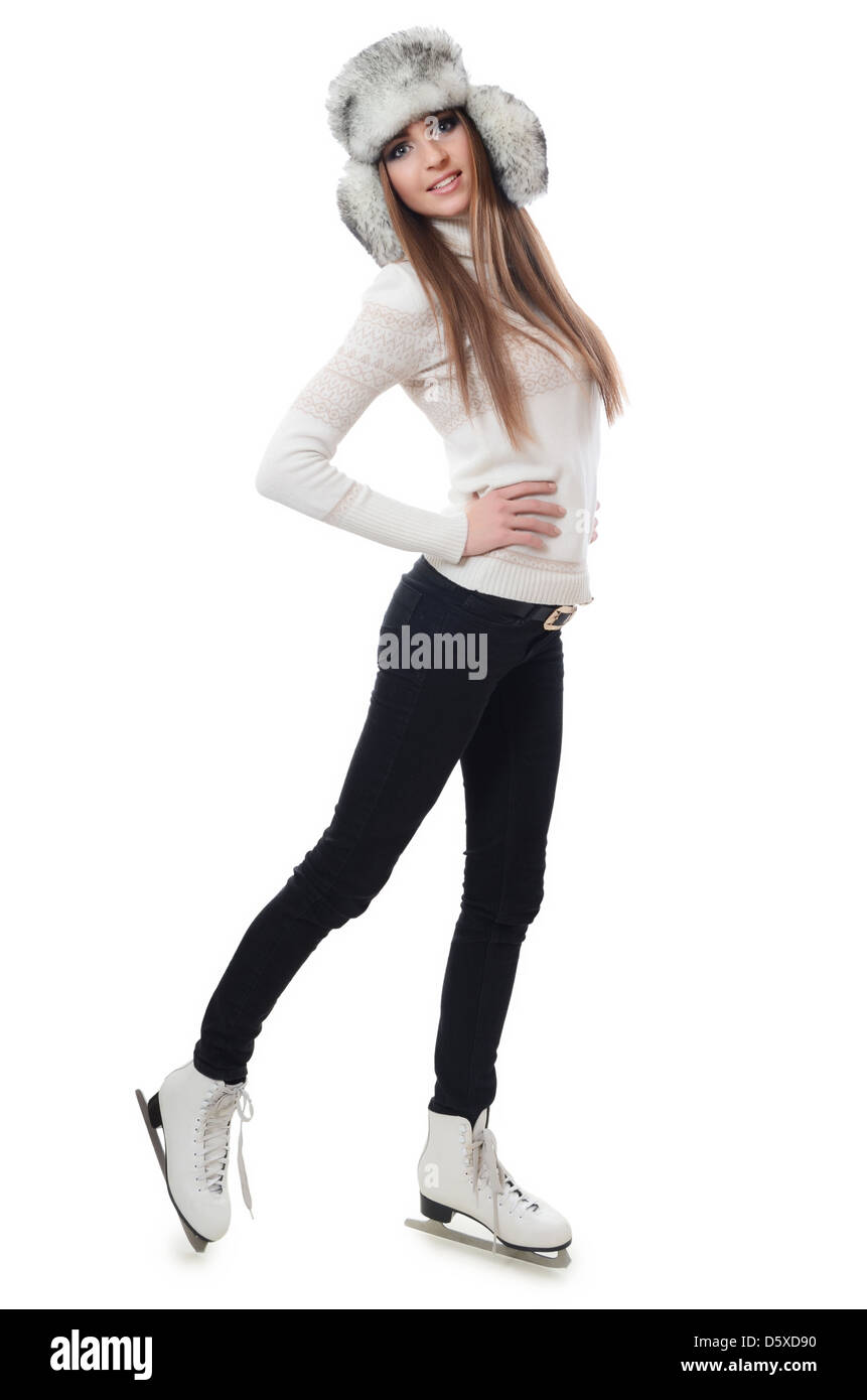 Woman posing on ice hi-res stock photography and images - Alamy