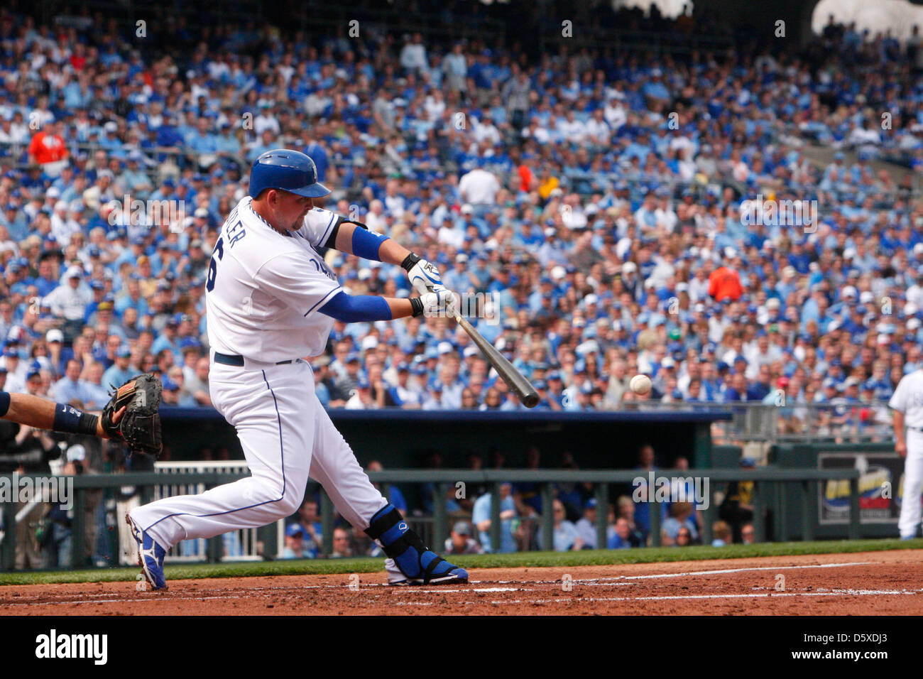 Kansas City, USA. 8th April 2013. Billy Butler #16 of the Kansas City ...
