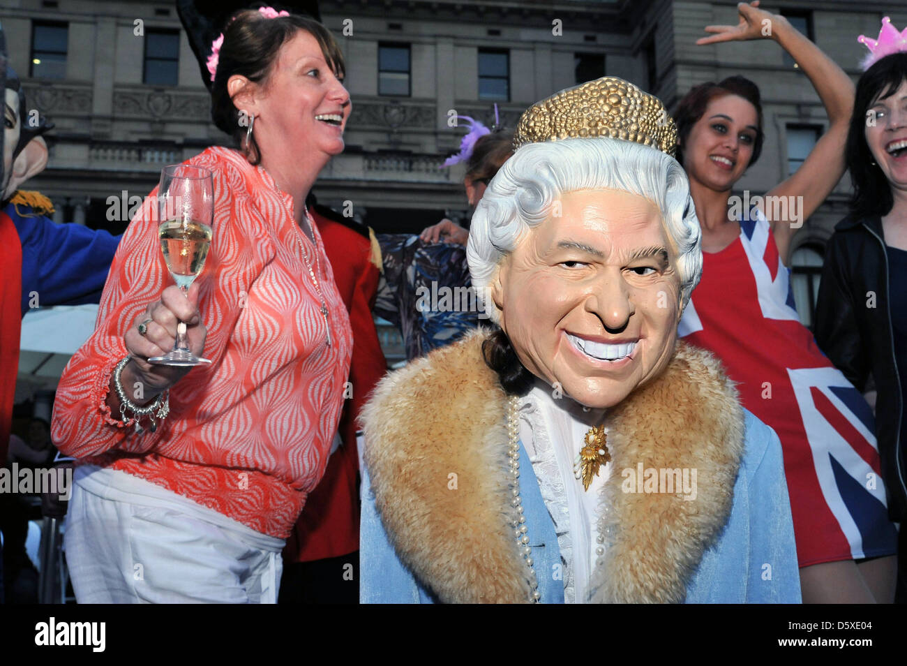 Masked royal look-a-like posing as Queen Elizabeth II The Wedding of ...