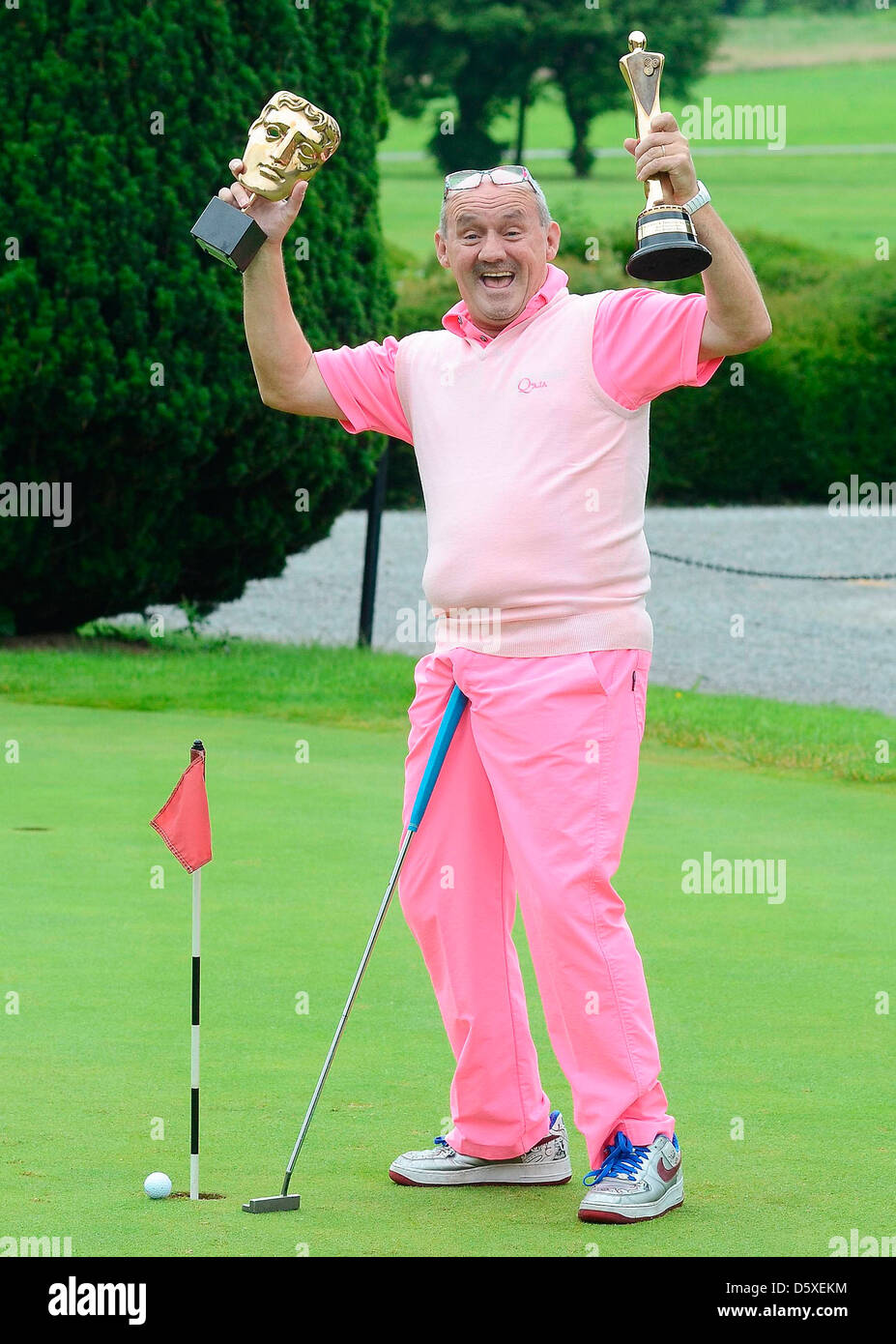Comedian Brendan O'Carroll pictured on first tee with his BAFTA & IFTA ...