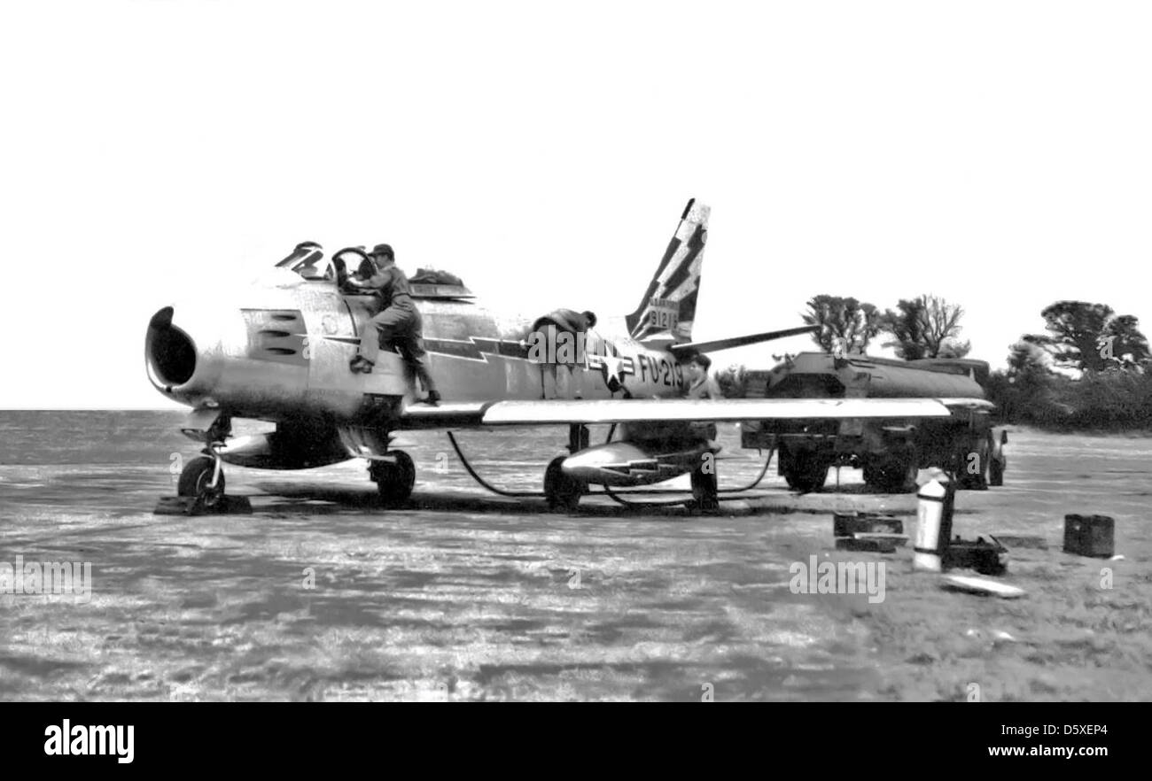 The North American F-86A-5-NA 'Sabre' from the 116th FS of the ...