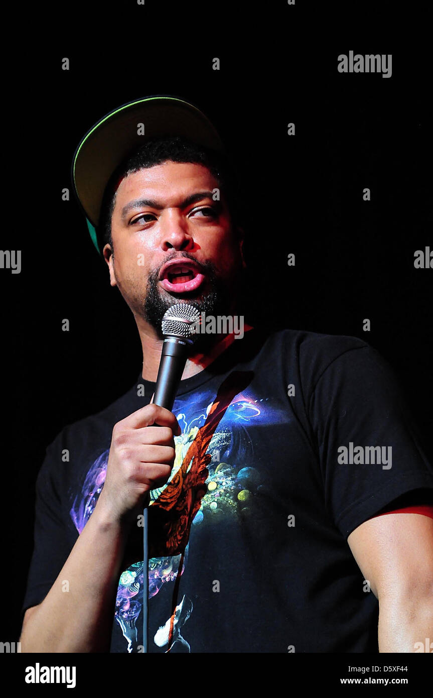 Actor/Comedian DeRay Davis performs during The Barber Shop Comedy Tour ...