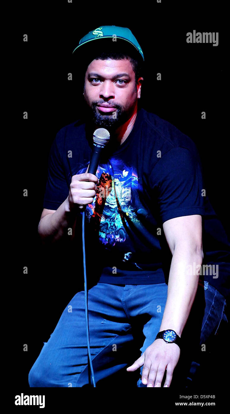 Actor/Comedian DeRay Davis performs during The Barber Shop Comedy Tour ...