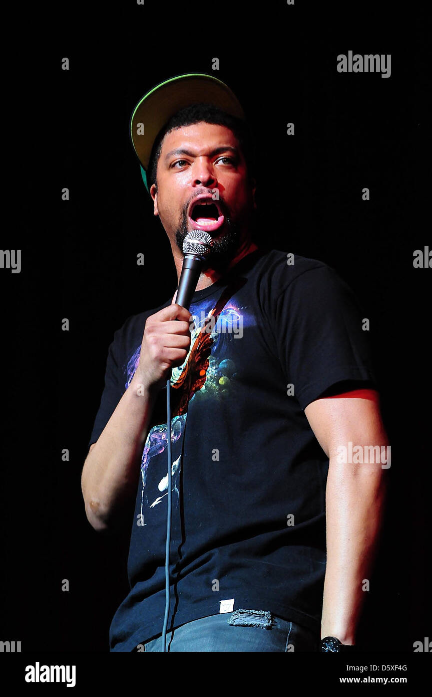 Actor/Comedian DeRay Davis performs during The Barber Shop Comedy Tour ...