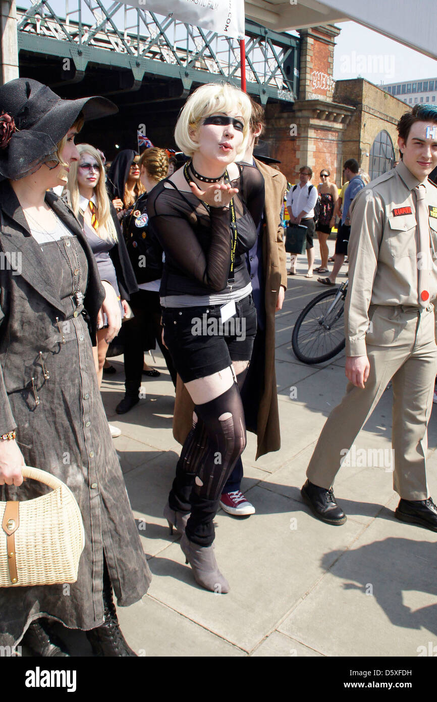 London Sci Fi Festival Parade along the Southbank London, England Stock ...