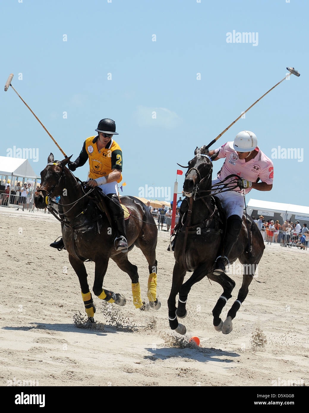 Polo match AMG Beach Polo event Miami Beach, Florida - 22.04.11 Stock ...