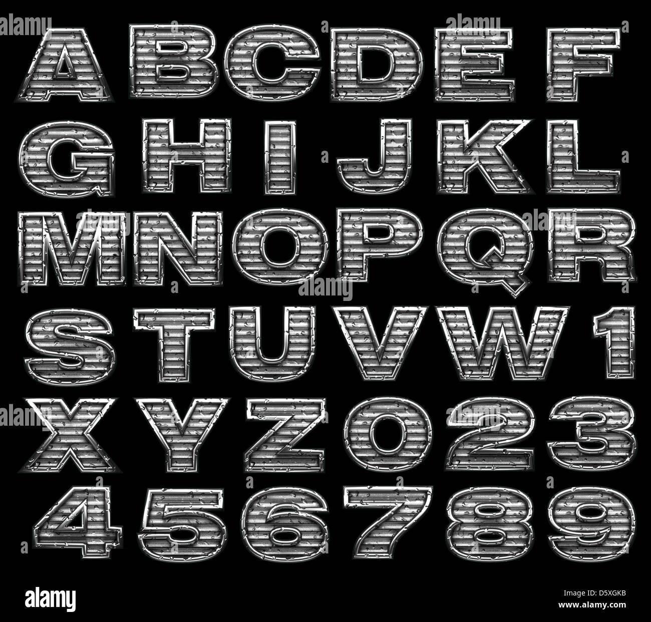 steel alphabet set Stock Photo - Alamy