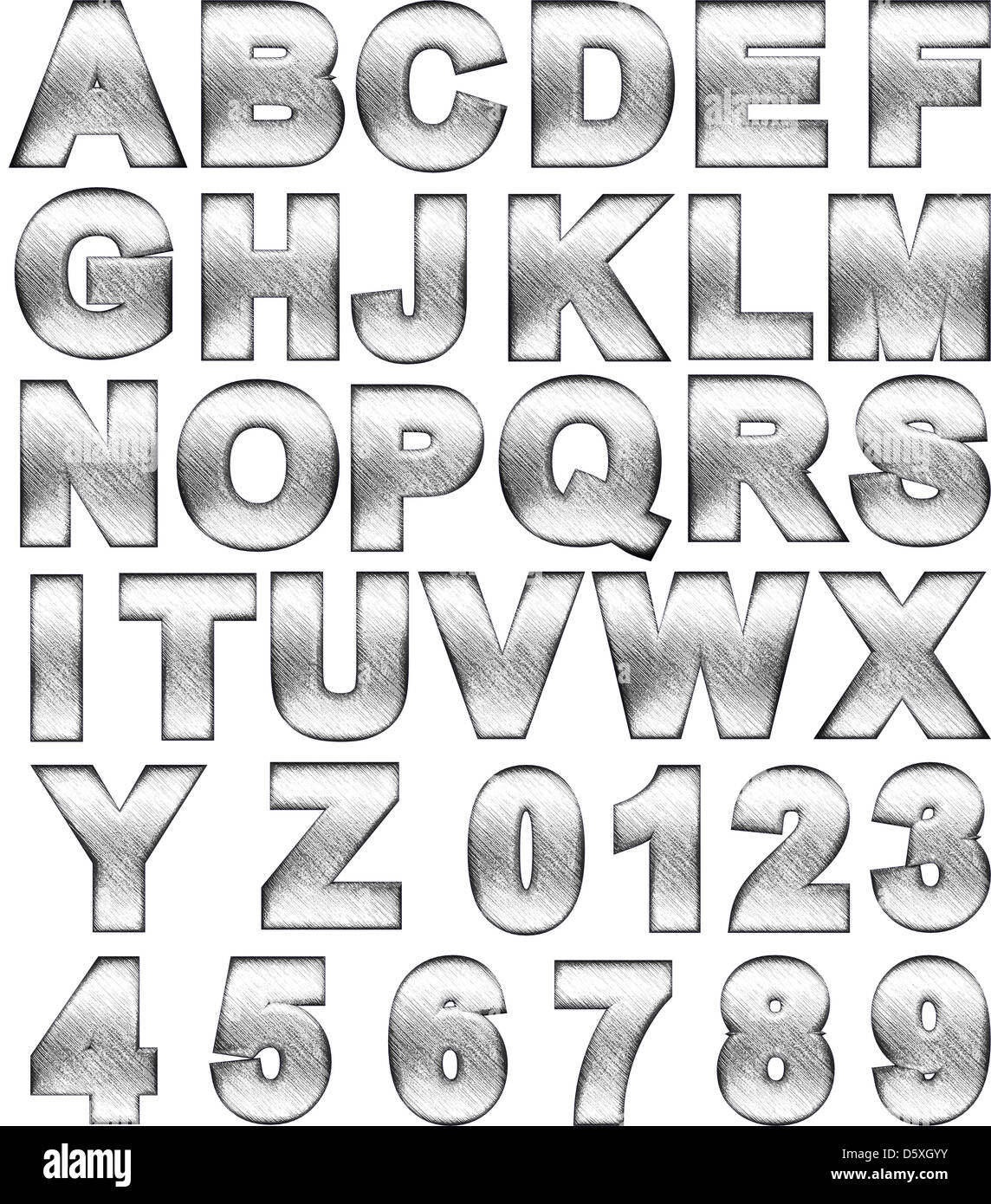 steel alphabet set Stock Photo - Alamy