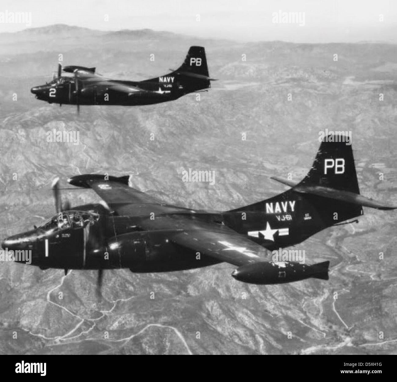 A North American AJ-2P Savage of the U.S. Navy Photographic Squadron VJ ...