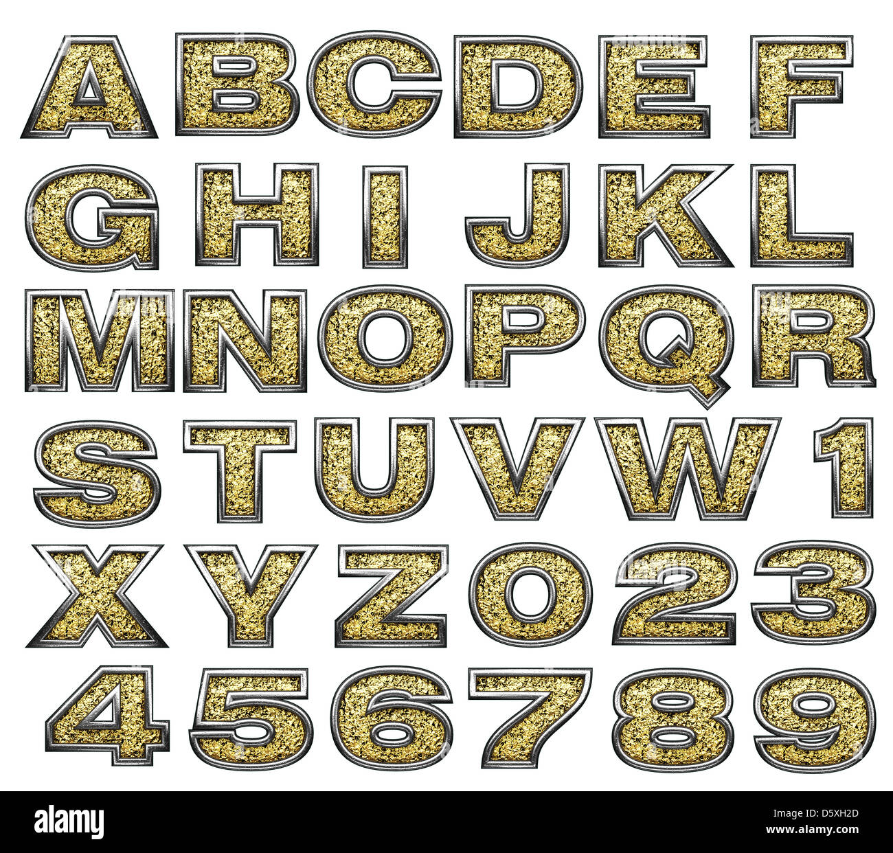 Golden alphabet hi-res stock photography and images - Alamy