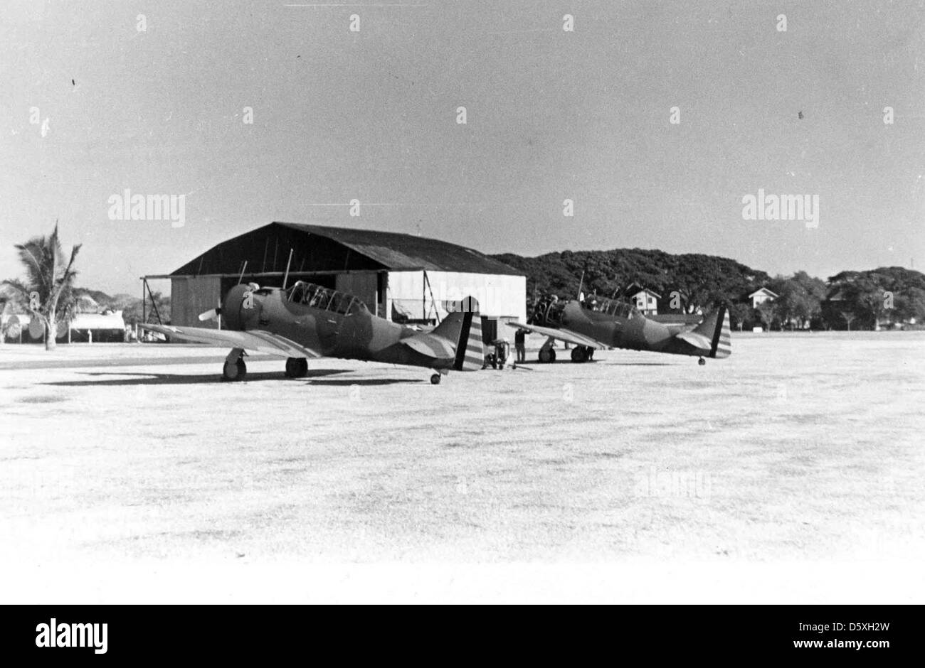 North American A-27s of the 17th Pursuit Squadron at Nichols Field ...