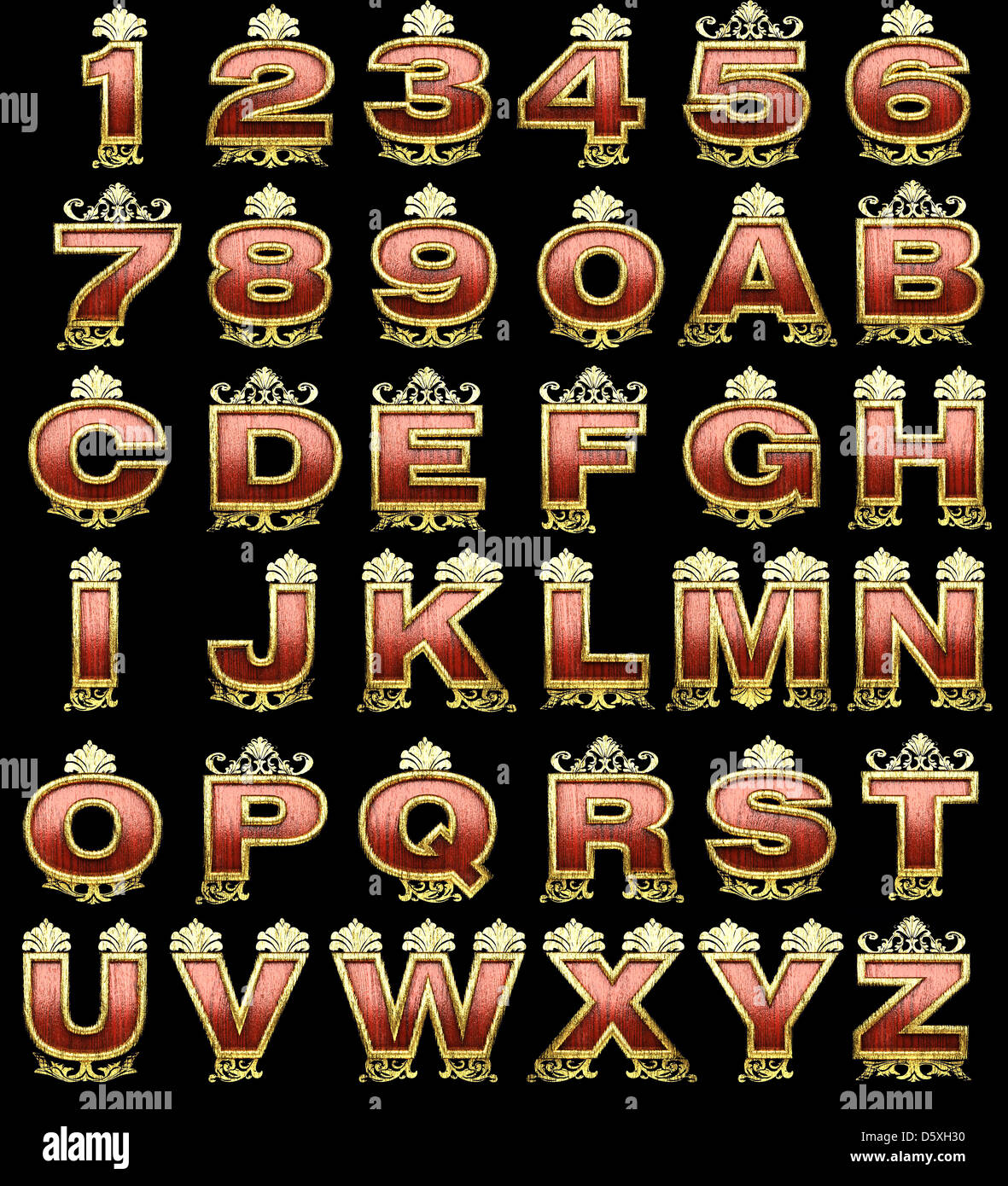 Golden alphabet hi-res stock photography and images - Alamy