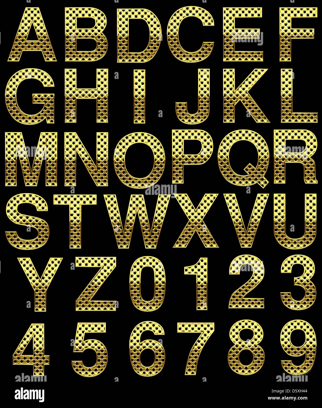 Golden alphabet hi-res stock photography and images - Alamy