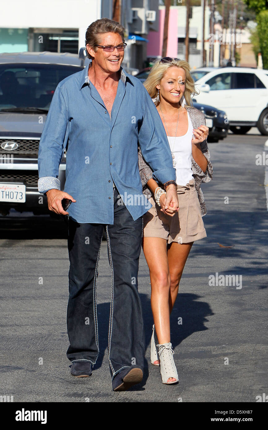 David Hasselhoff and his girlfriend Hayley Roberts depart Fred Segal in ...