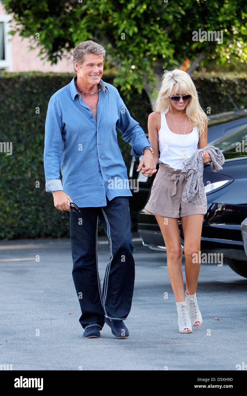 David Hasselhoff and his girlfriend Hayley Roberts depart Fred Segal in ...
