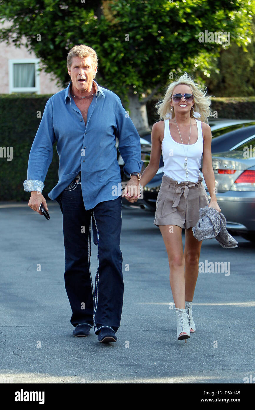David Hasselhoff and his girlfriend Hayley Roberts depart Fred Segal in ...