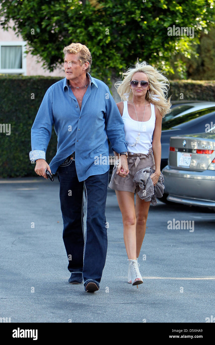 David Hasselhoff and his girlfriend Hayley Roberts depart Fred Segal in ...