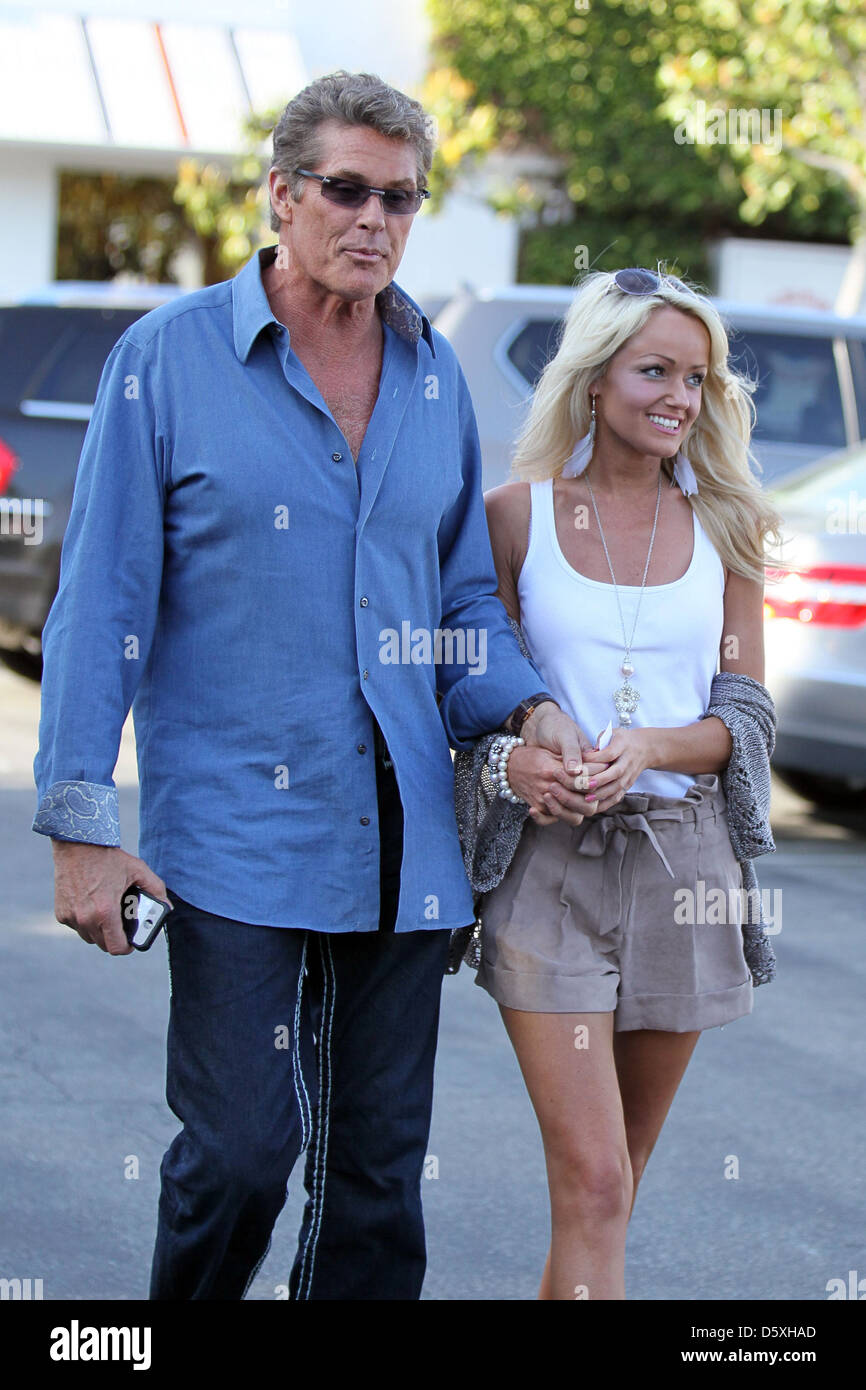 David Hasselhoff and his girlfriend Hayley Roberts depart Fred Segal in ...