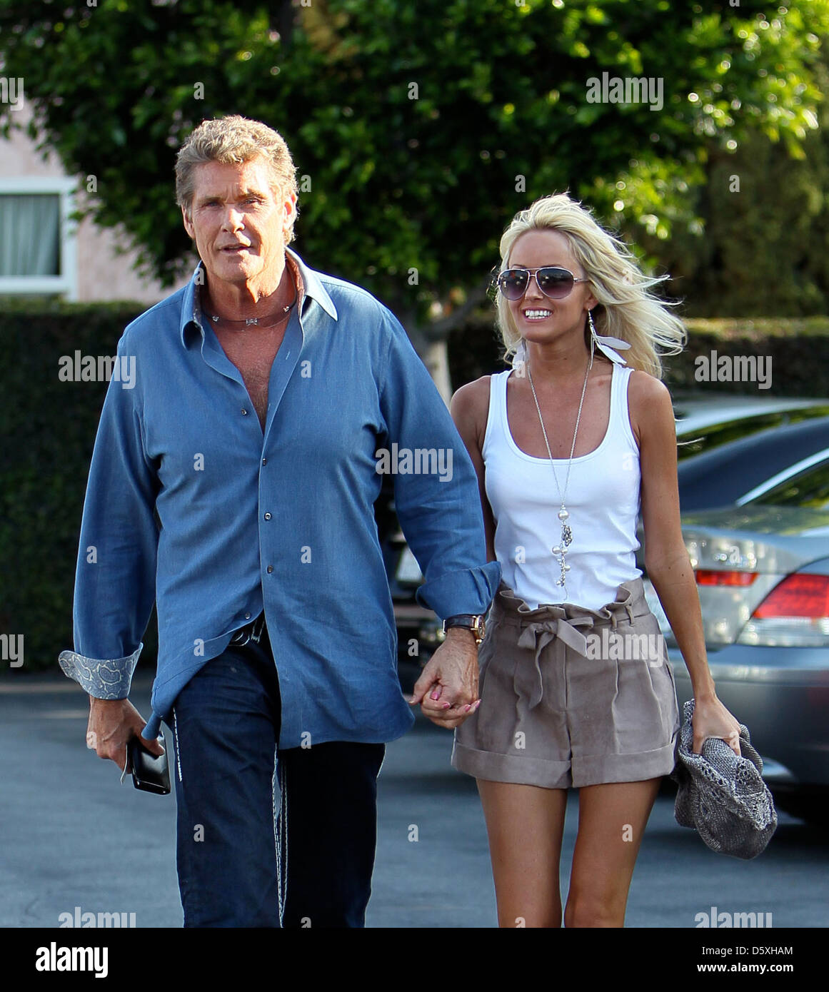 David Hasselhoff and his girlfriend Hayley Roberts depart Fred Segal in ...