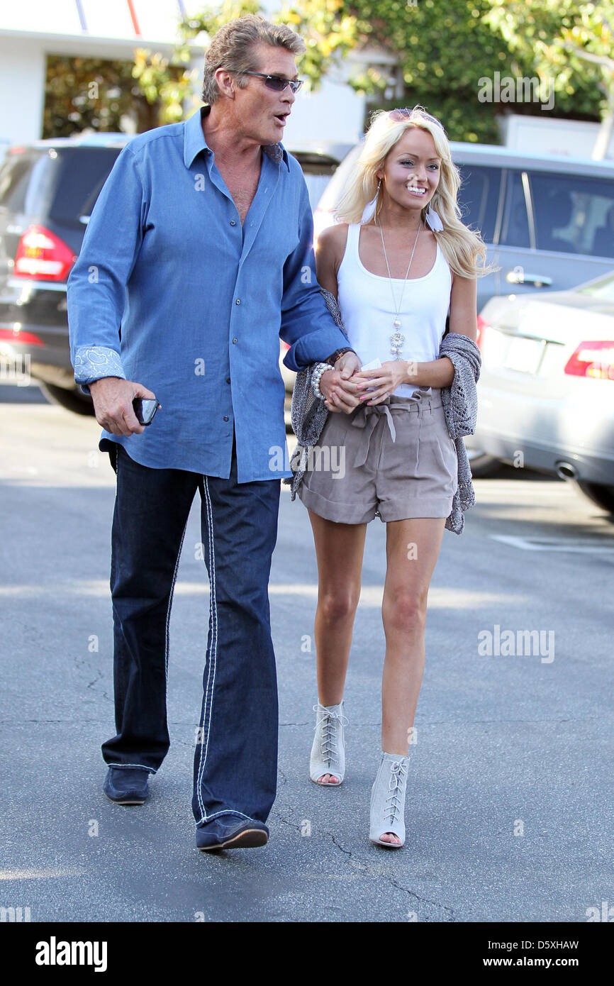 David Hasselhoff and his girlfriend Hayley Roberts depart Fred Segal in ...
