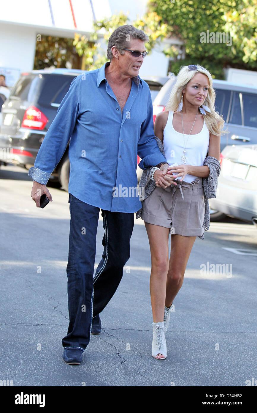 David Hasselhoff and his girlfriend Hayley Roberts depart Fred Segal in ...