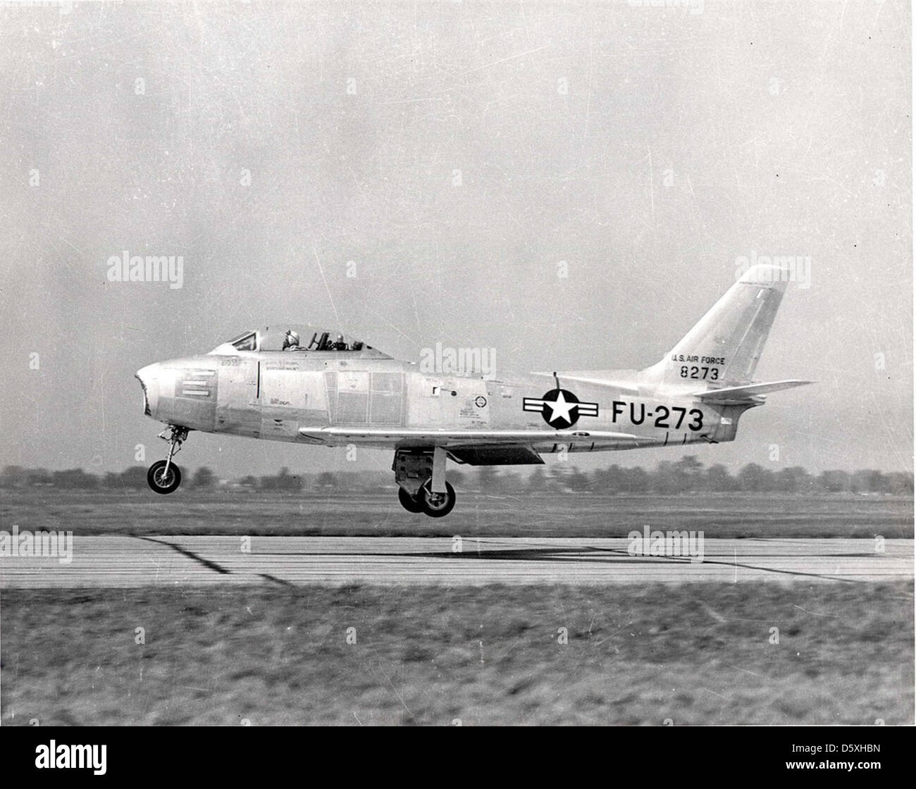 The North American F-86A-5-NA 'Sabre' was a transonic jet fighter used ...