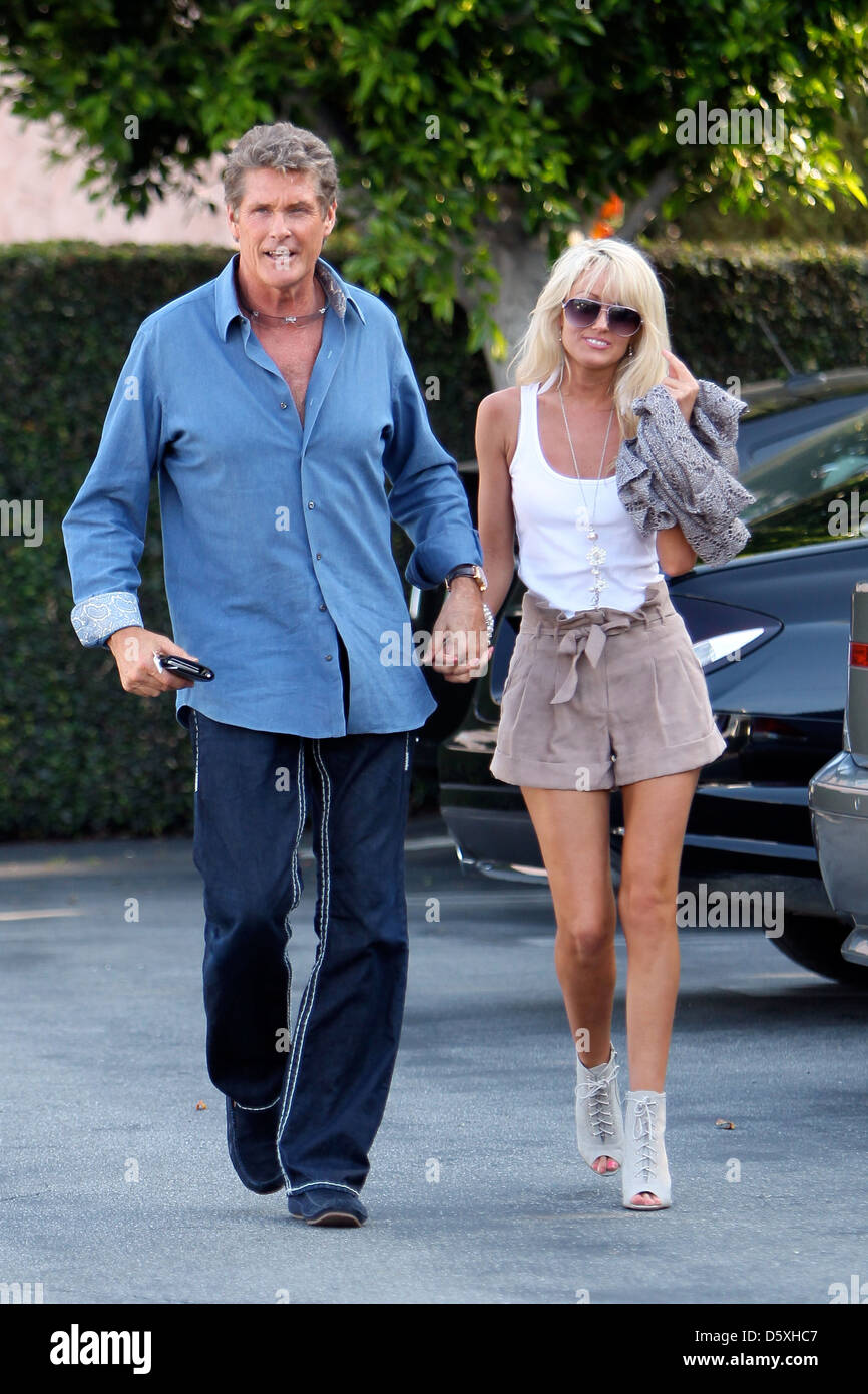 David Hasselhoff and his girlfriend Hayley Roberts depart Fred Segal in ...