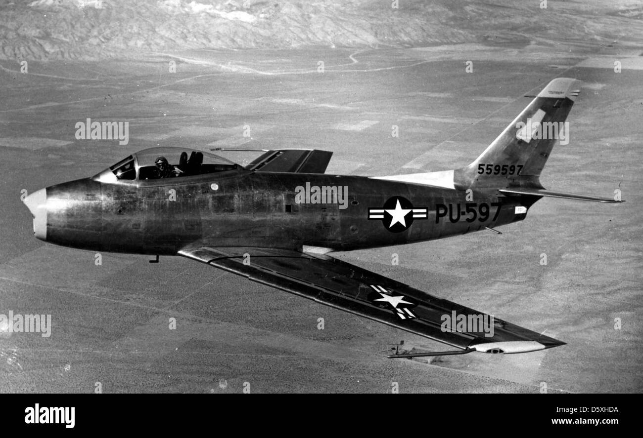 The North American XF-86 Sabre was a prototype fighter aircraft ...