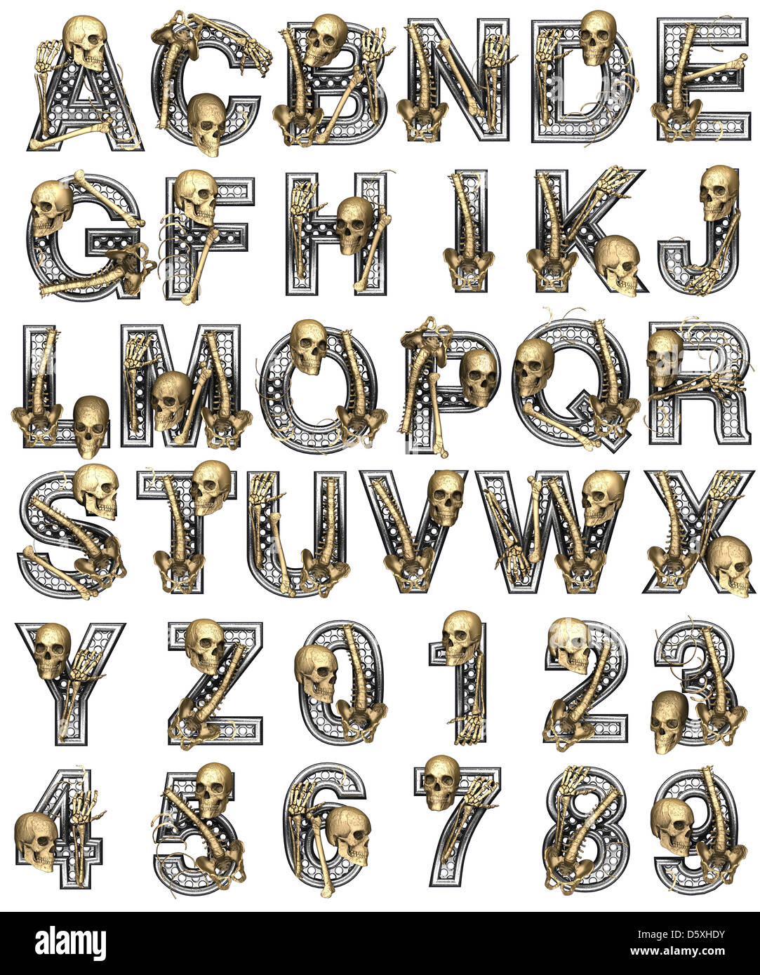 Human figure alphabet hi-res stock photography and images - Alamy