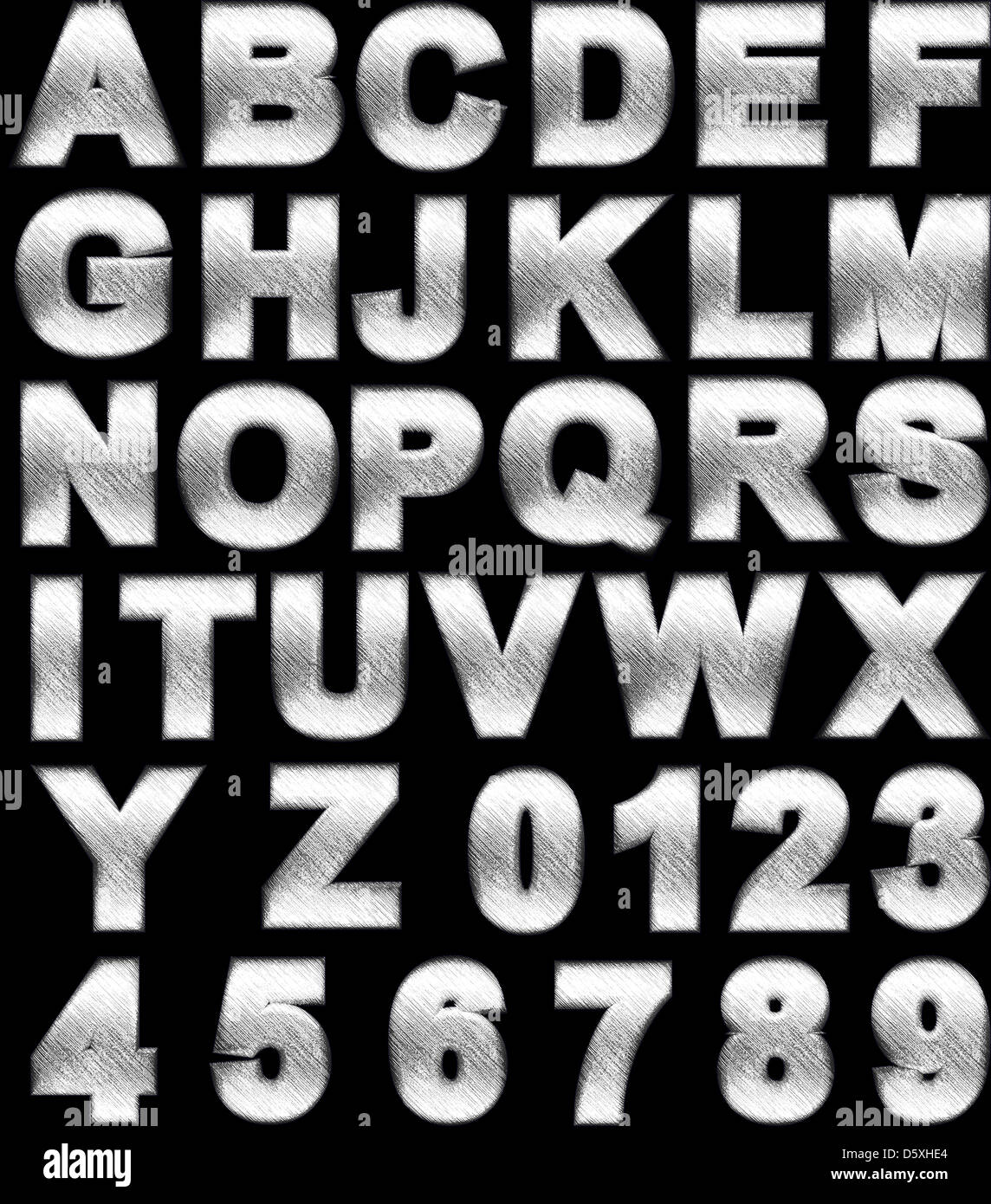 steel alphabet set Stock Photo - Alamy