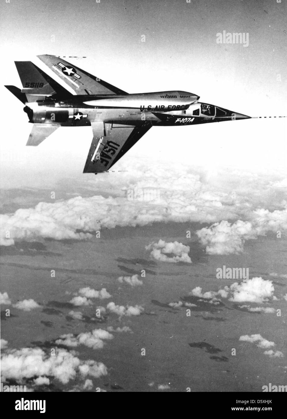 The North American F-107A Ultra Sabre was a prototype U.S. Air Force ...