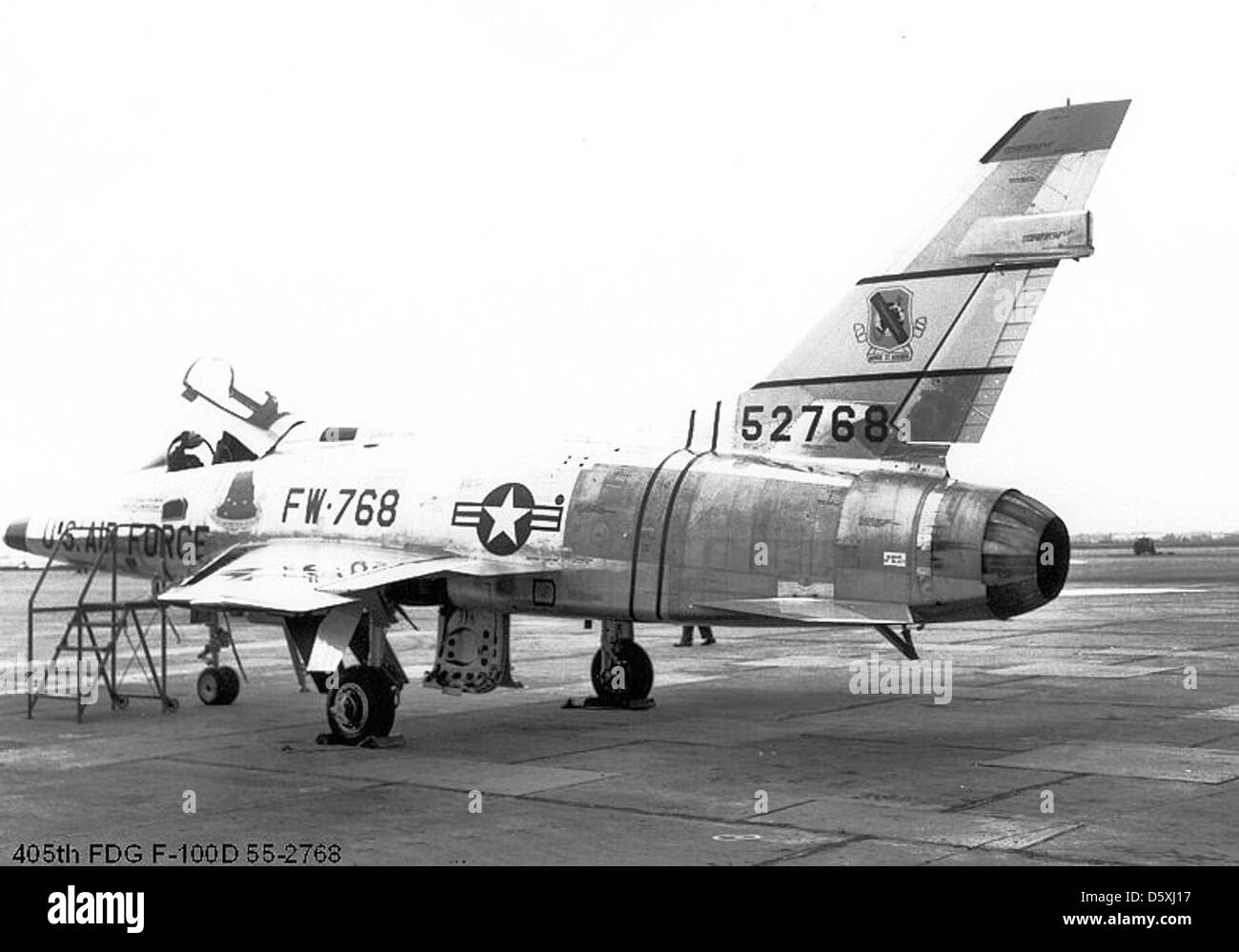 The North American F-100C Super Sabre, part of the 405th Fighter Day ...