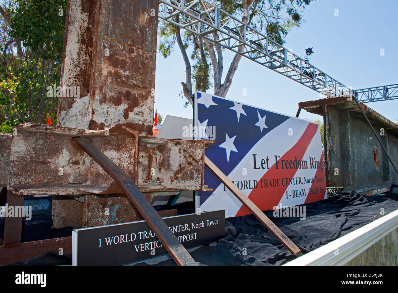 World Trade Center beam from 9/11. Orange County Fair, Costa Mesa ...