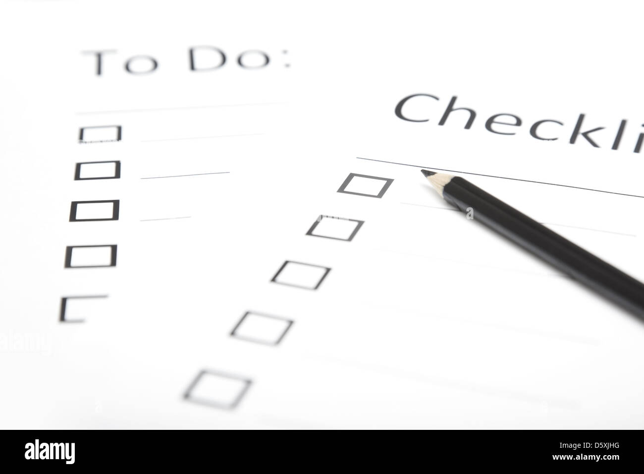 Checklist hi-res stock photography and images - Alamy