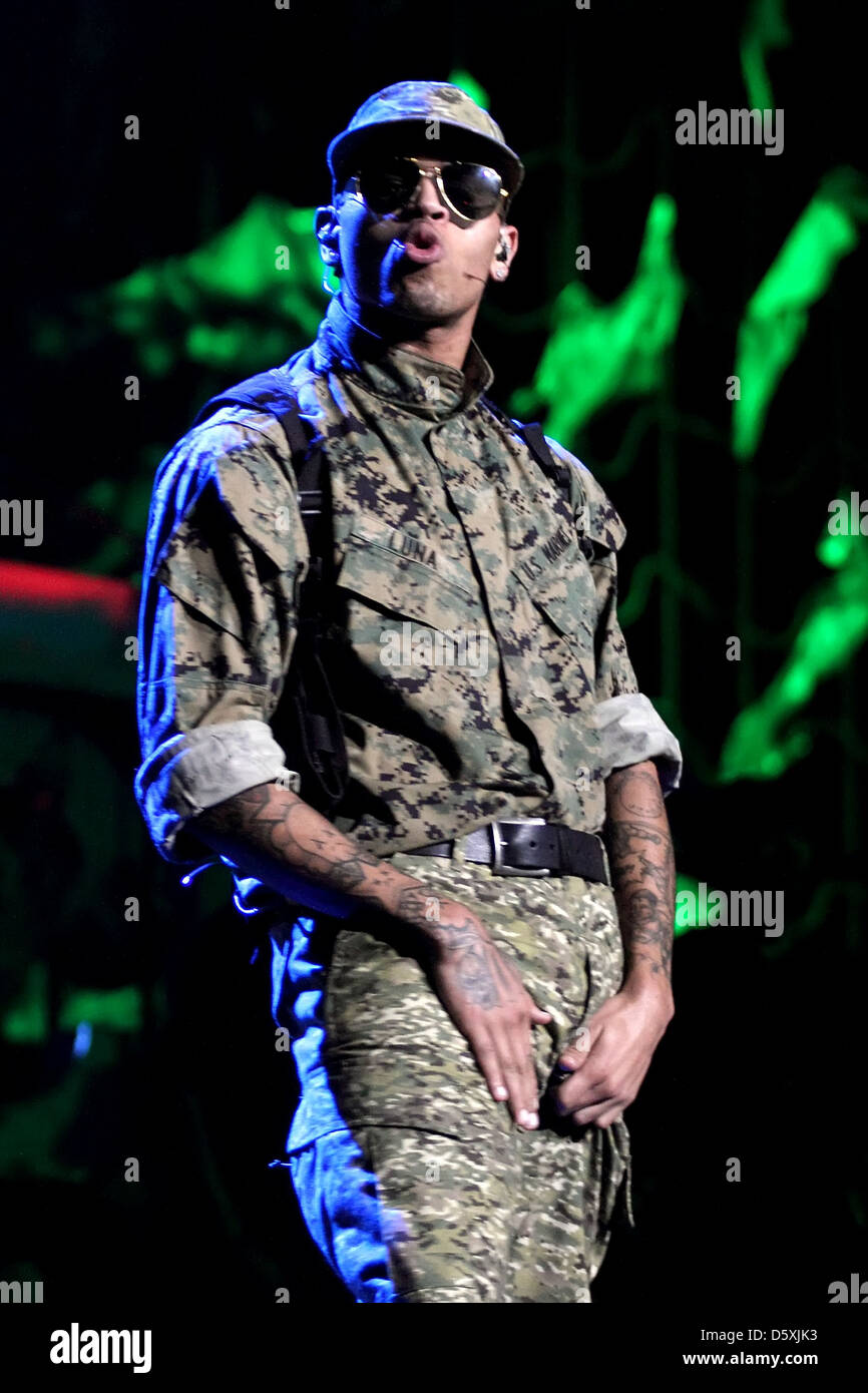 Chris Brown performing live at Adelaide Entertainment Centre as part of ...