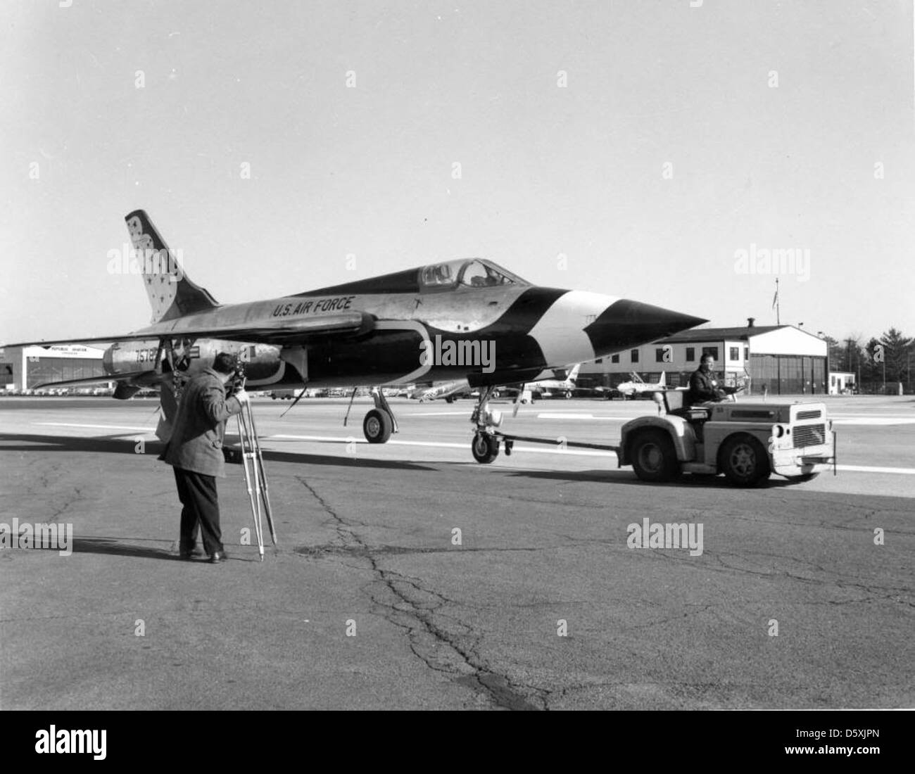 Republic F-105B "Thunderchief" of the "Thunderbirds Stock Photo - Alamy