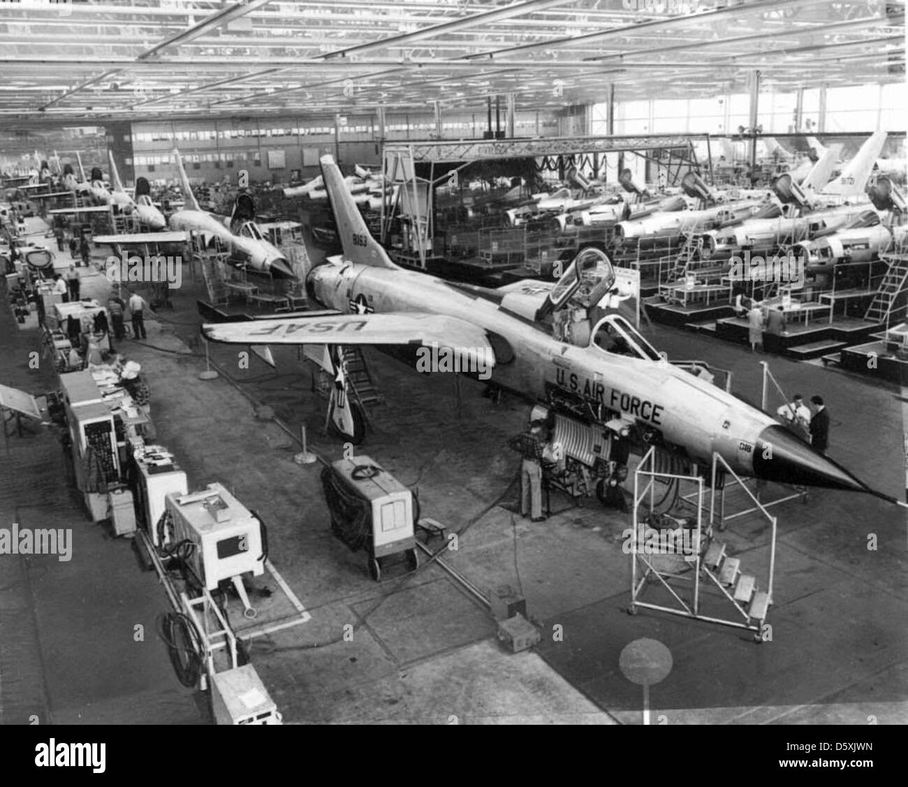 The Republic F-105D-15-RE Thunderchief, a supersonic jet fighter, is ...