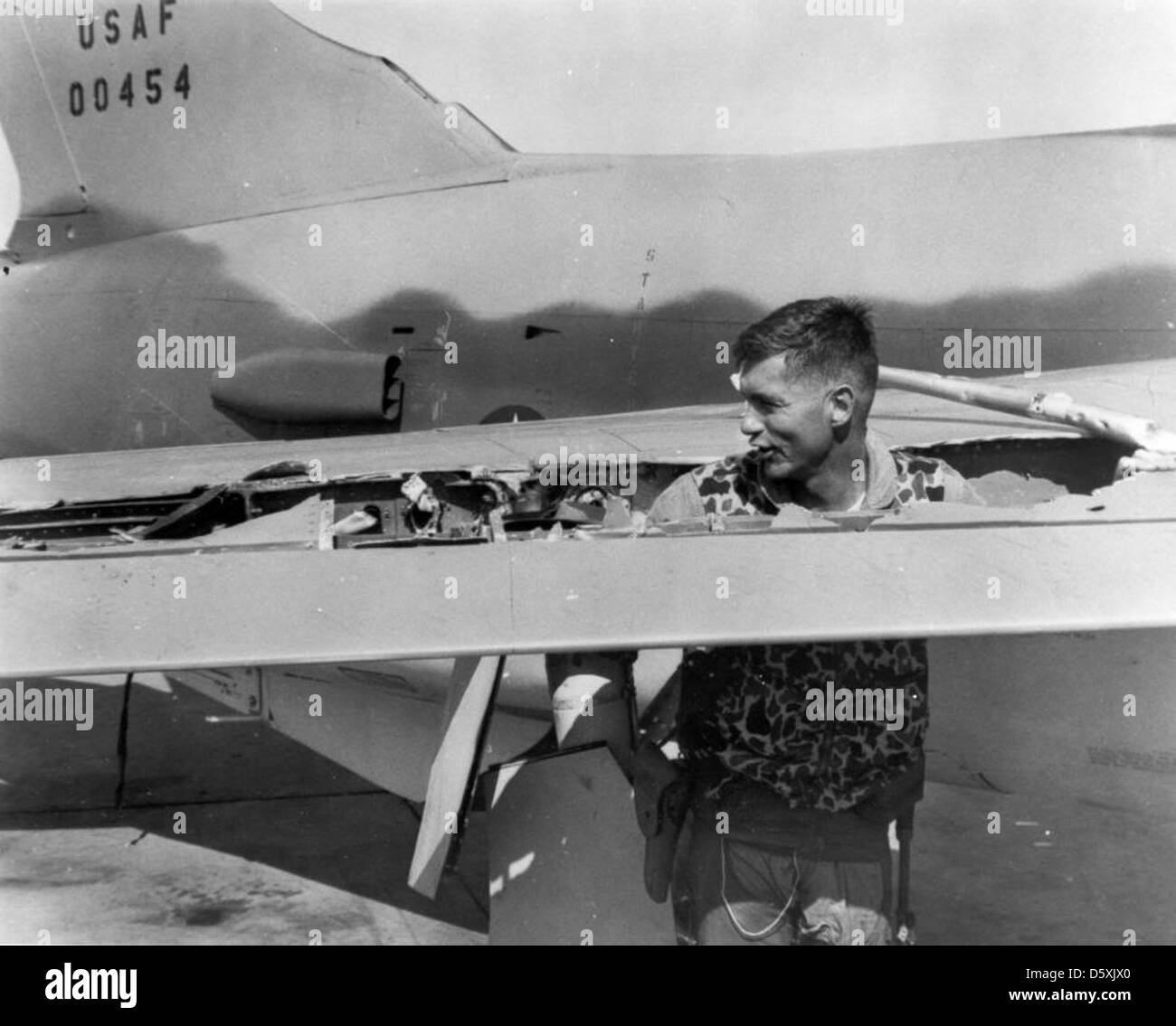 Republic F-105D "Thunderchief" with Vietnam combat damage Stock Photo ...