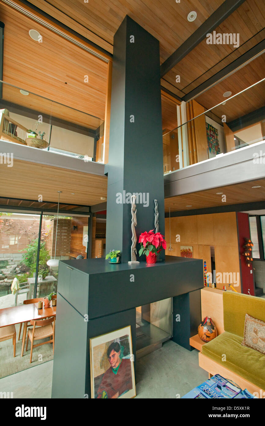 A multi-level, prefab, modular green home by the company LivingHomes ...
