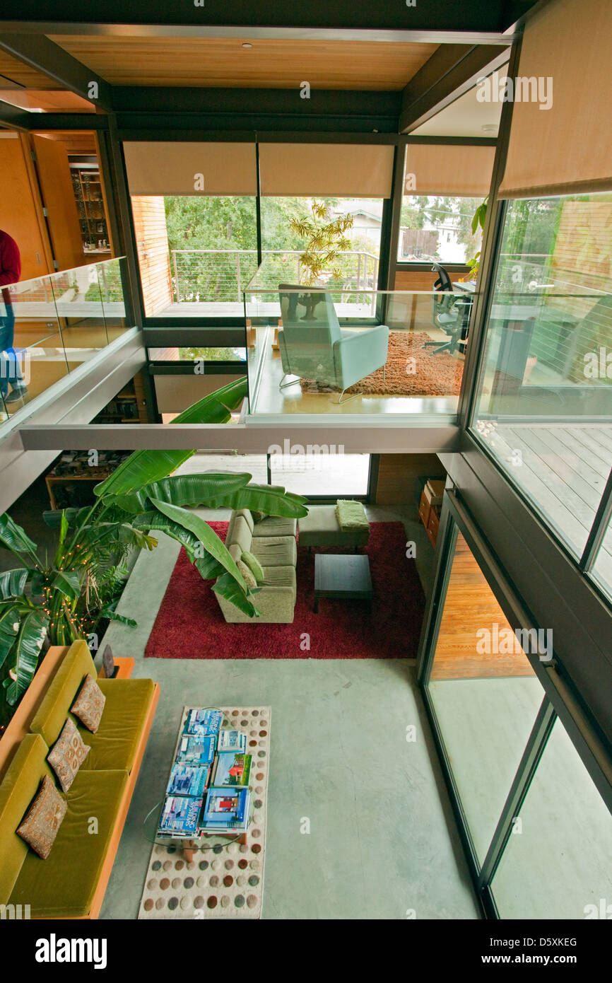 A multi-level, prefab, modular green home by the company LivingHomes ...